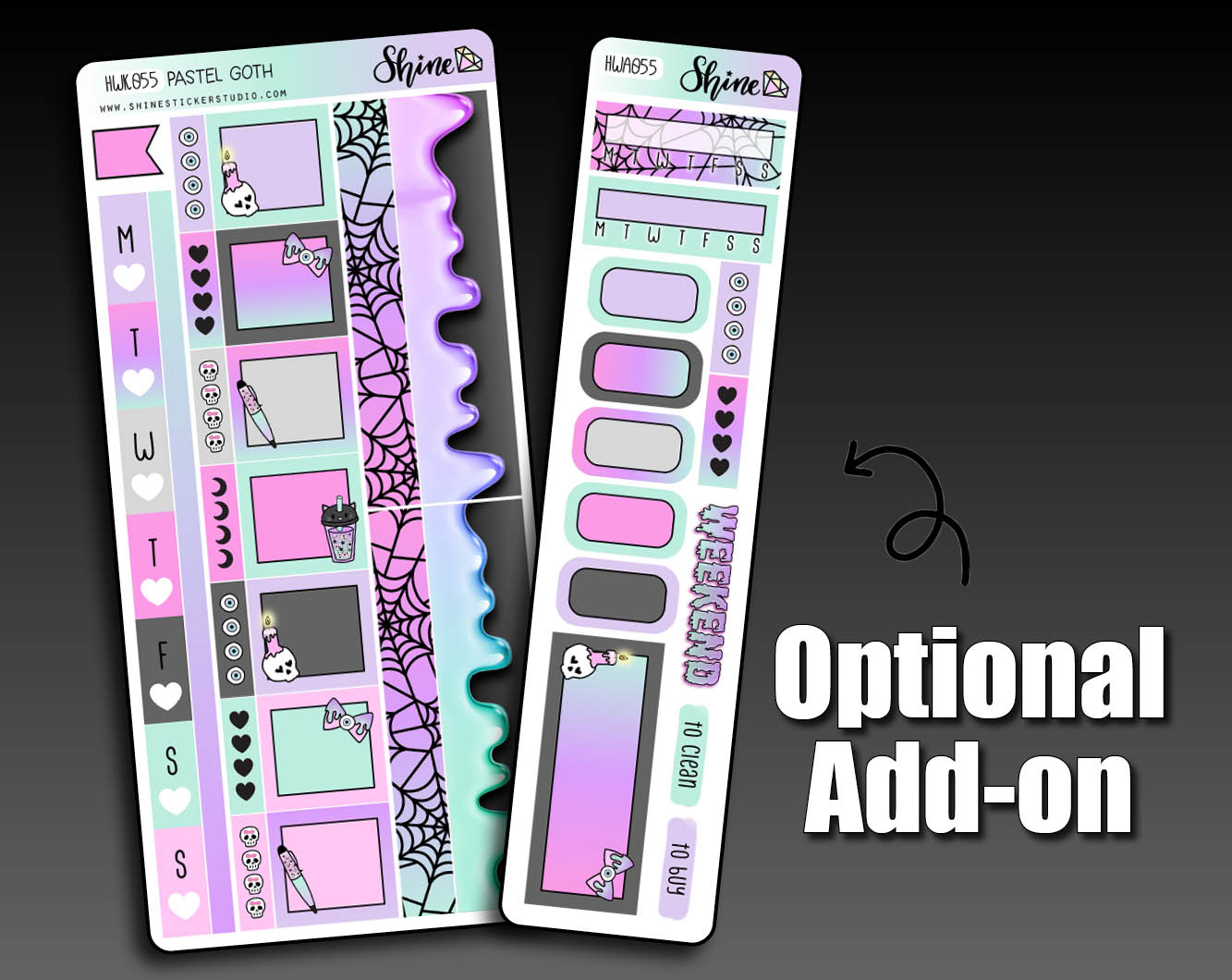 Pastel Goth - Collab with The Angel Shoppe - Hobonichi Weeks Sticker K ...