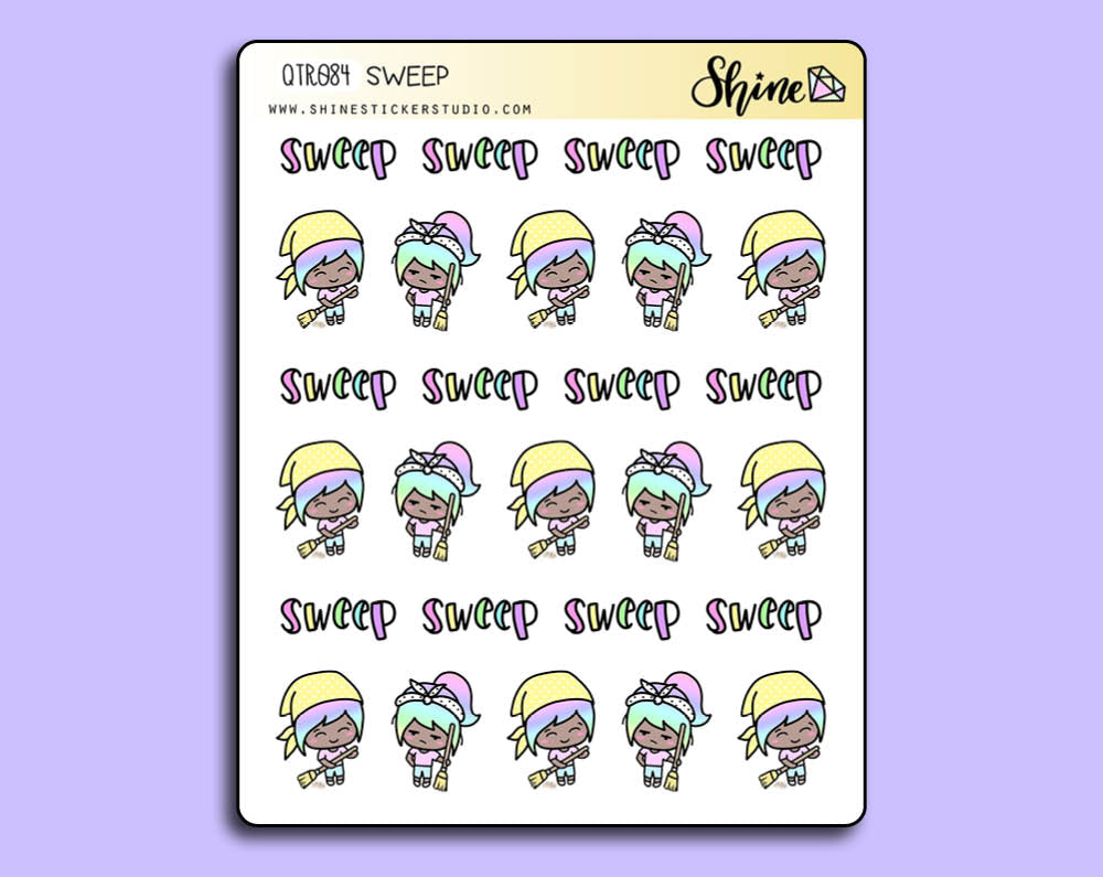 CLEARANCE Sweep Stickers – Shine Sticker Studio