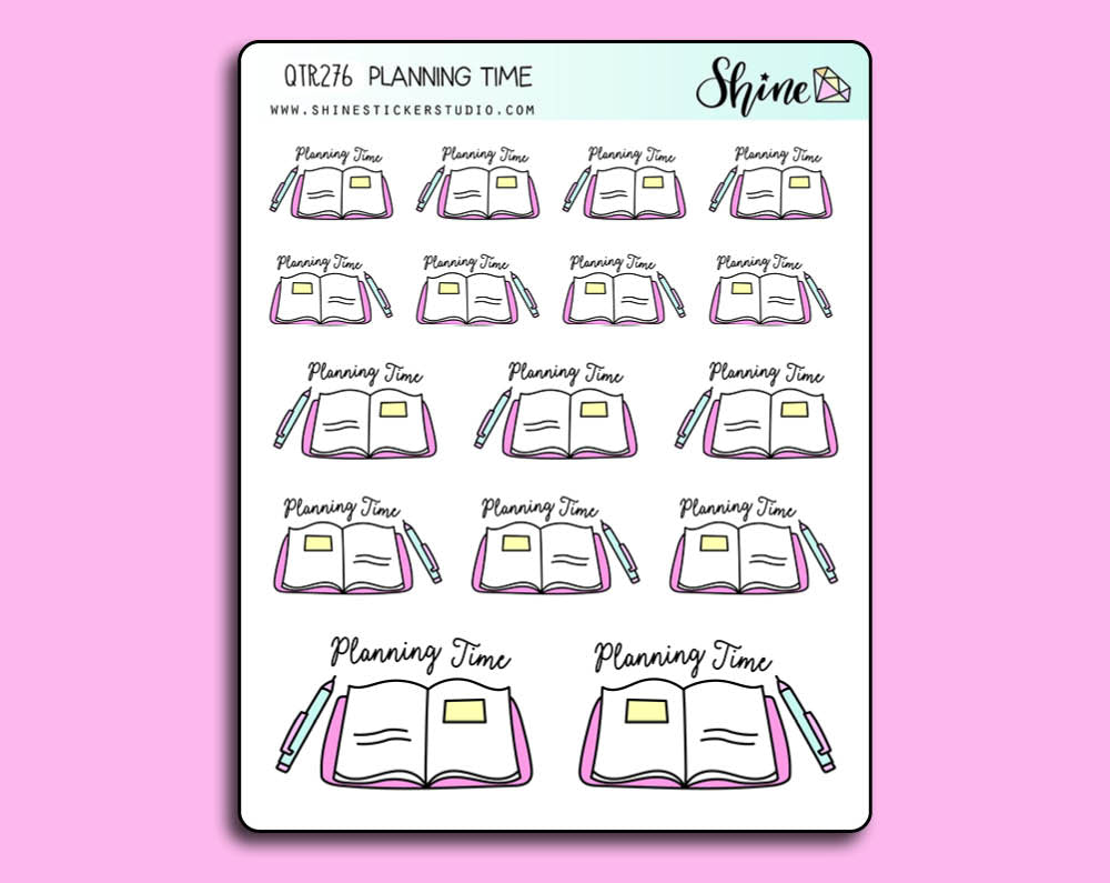 Planning Time Doodle Stickers – Shine Sticker Studio
