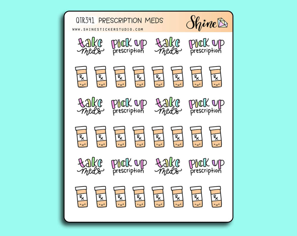 Prescription Medication Stickers – Shine Sticker Studio