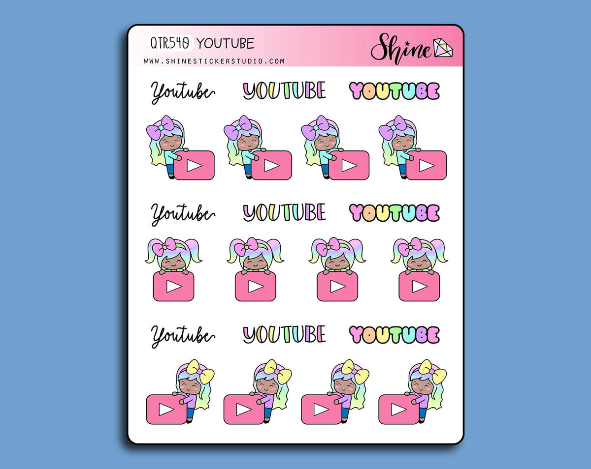 Luna YouTube Stickers – Shine Sticker Studio