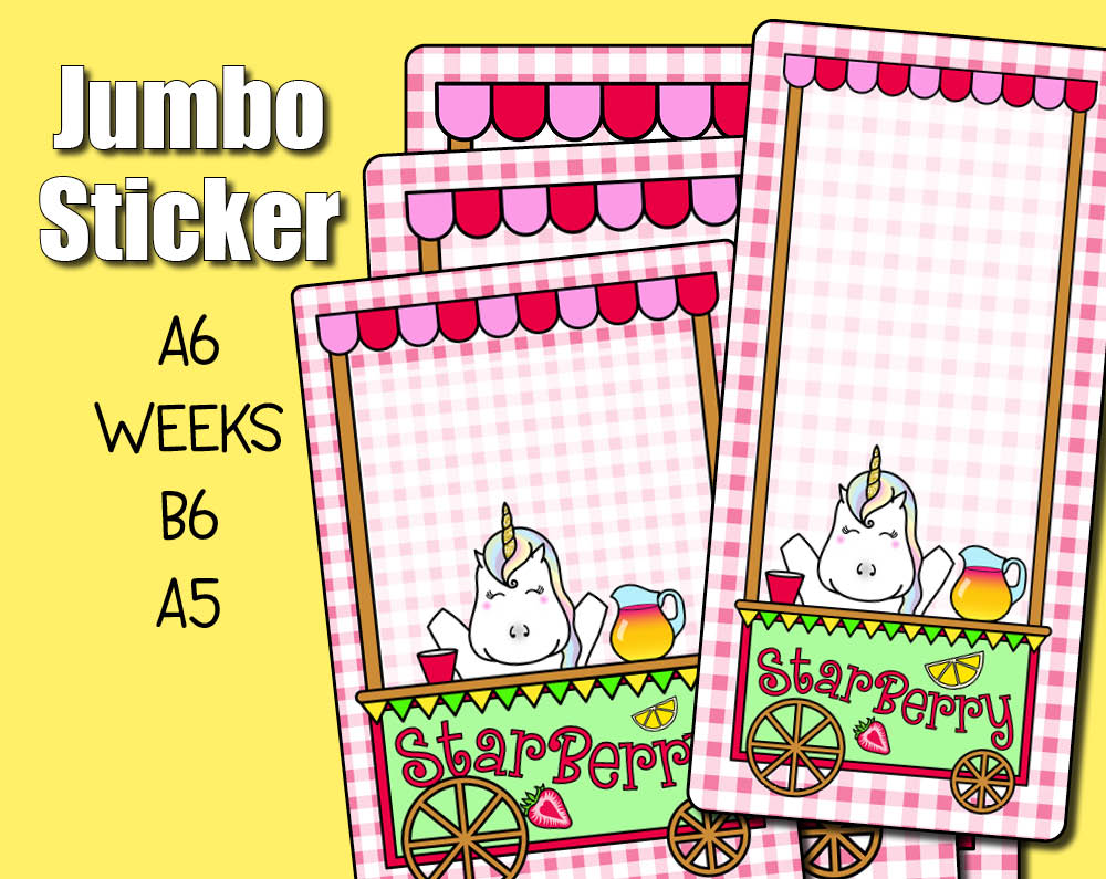 Starberry Lemonade Jumbo Sticker – Shine Sticker Studio