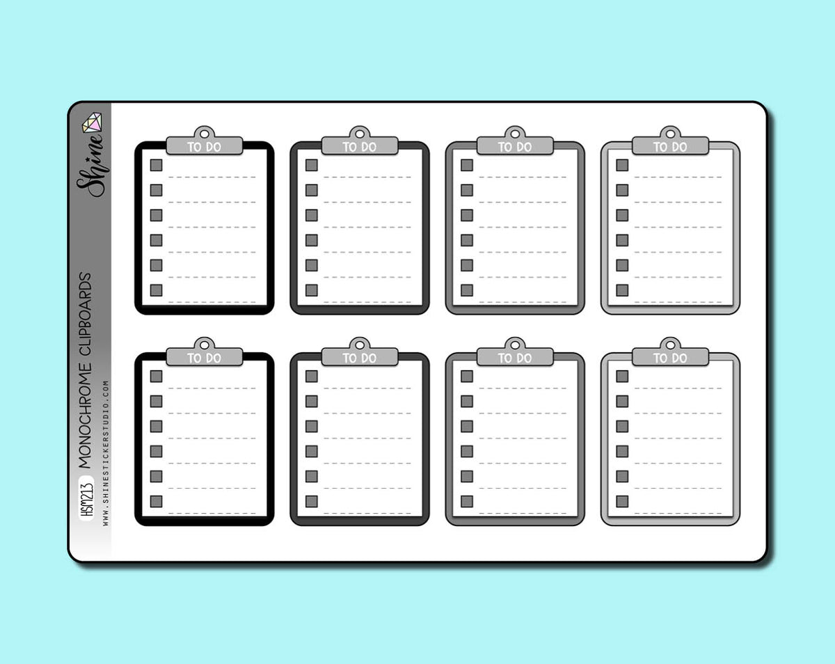 To Do Clipboard Stickers – Shine Sticker Studio