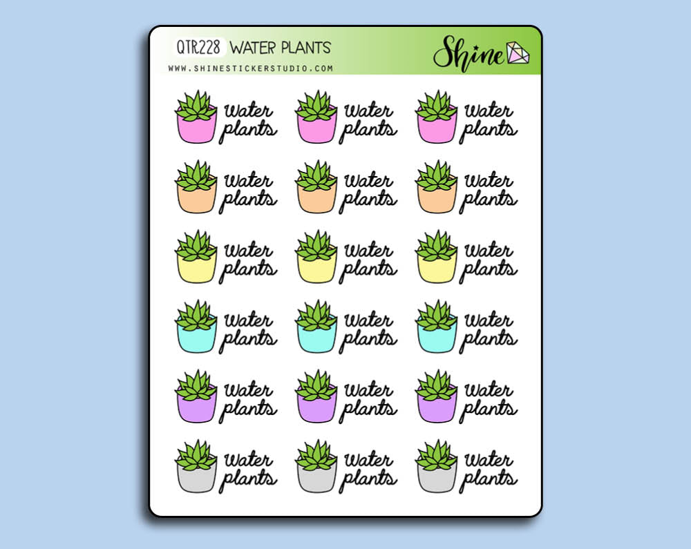 Water Plants Stickers – Shine Sticker Studio