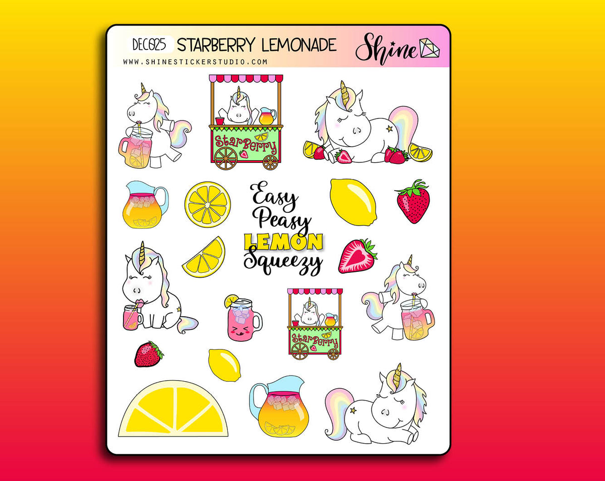 Starberry Lemonade Deco Stickers – Shine Sticker Studio
